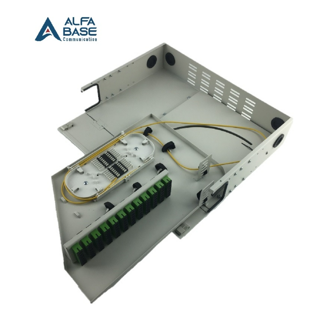 Alfa Base ODF Rack Mount 19″/21″ Swing Type (ตู้พักสายใยแก้วนำแสงแบบราง ...